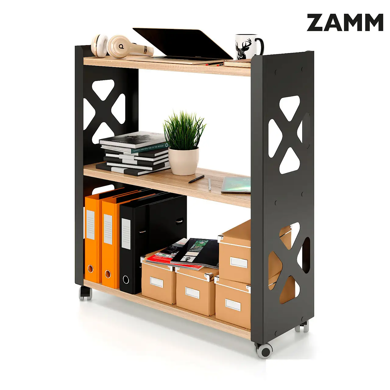 Стеллаж мобильный ZAMM. 3 полки в наличии